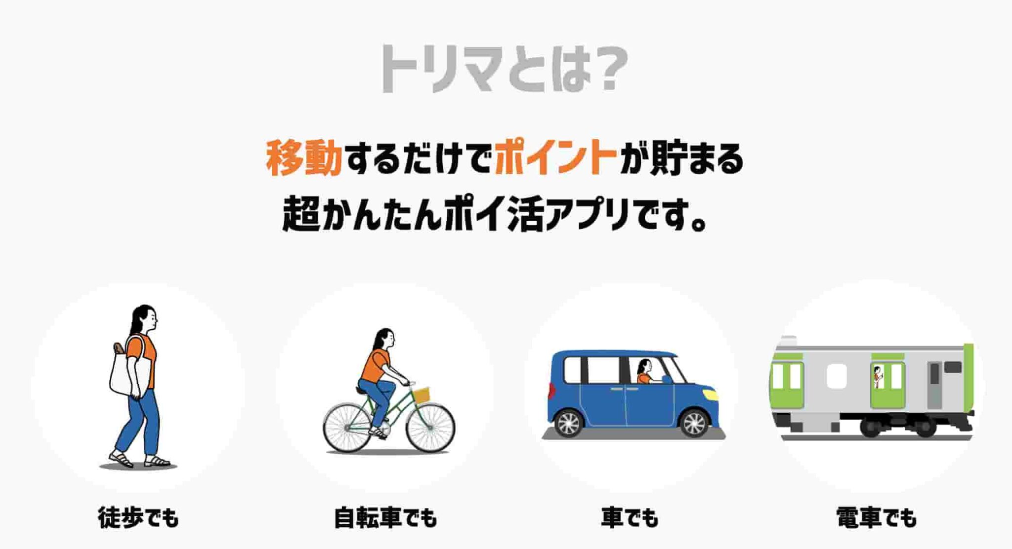 トリマは、なぜ移動するだけでポイントが貯まるの?10人の体験談から見えるメリットとデメリットと私の感想のまとめ